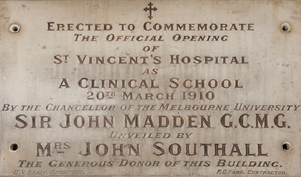 1910 and the foundation years - St Vincent's Hospital Melbourne